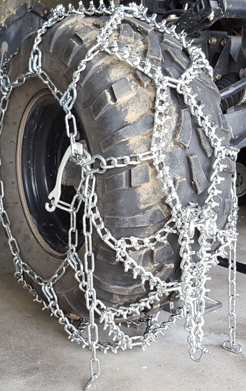 ATV Studded Tire Chains Installation and Adjustment
